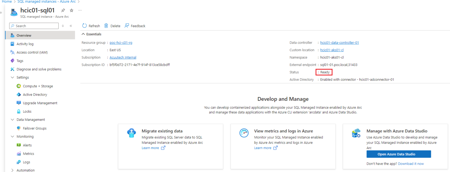 Azure Arc Enabled Data Services And Sql Managed Instances On Azure Stack
