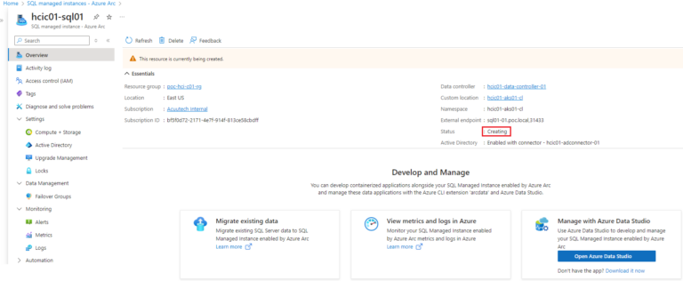 Azure Arc-enabled Data Services & SQL Managed Instances on Azure Stack ...